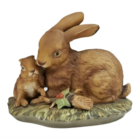 Vintage | Art | Vintage Masterpiece Porcelain By Homco Mother Rabbit ...